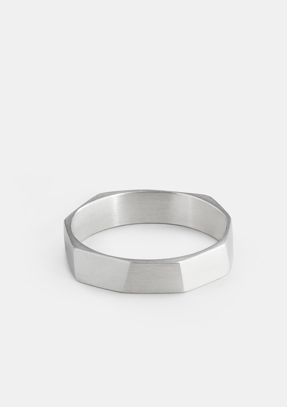 Essence Ring – Sterling Silver Faceted Band | Sofia Kov