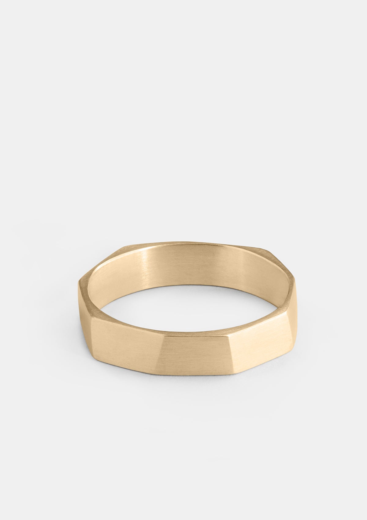 Essence Ring – Wide Gold Faceted Men's Ring | Sofia Kov